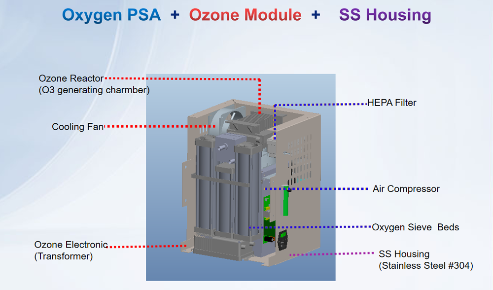 10g Ozone Machine with Oxygen Concentrator-AQUAPURE CN LTD.